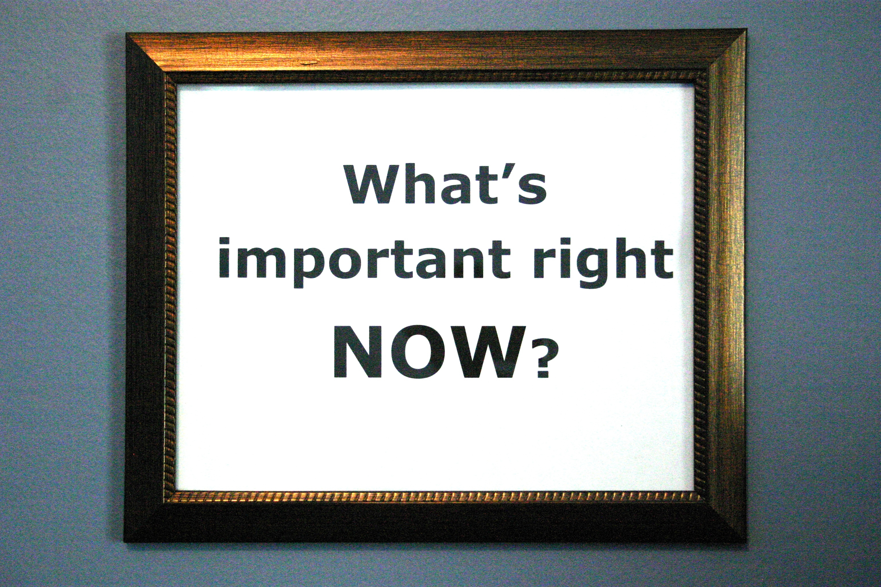 What’s Important Right Now? – Michael Perry